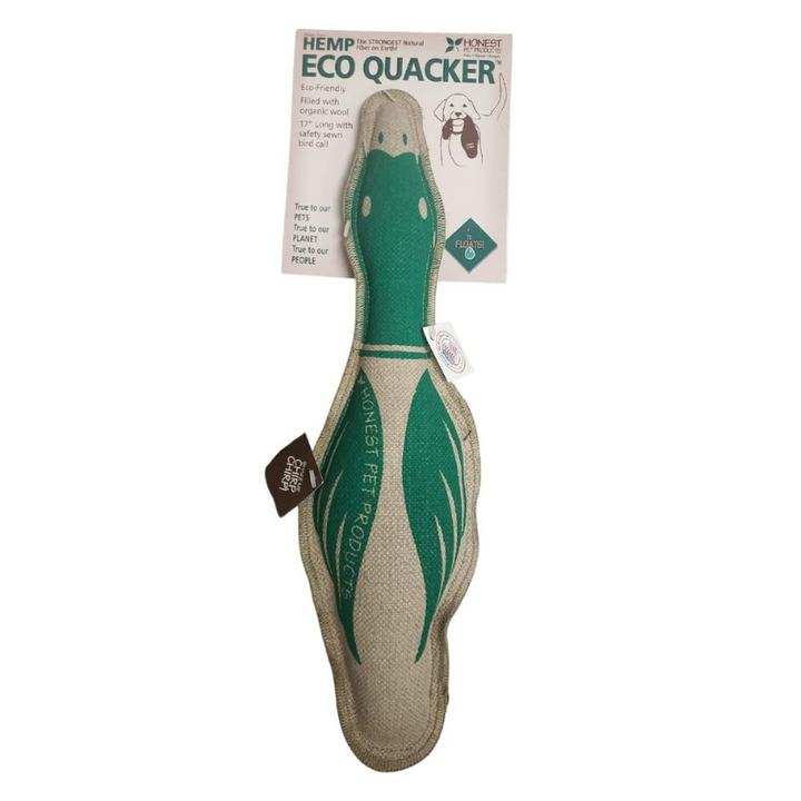 Eco Quacker - SQUEAKY DUCK DOG TOY – Honest Pet Products